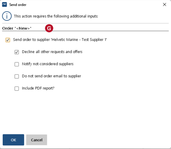 Approve and send an order